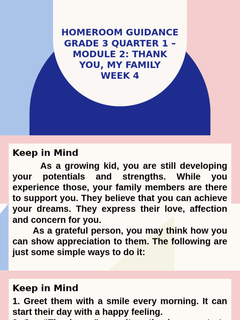 Homeroom Guidance Grade 3 Quarter 1 - Module 2 Week 4 | PDF