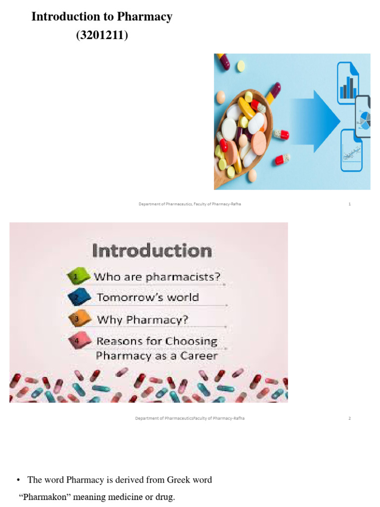 1st Presentation Lecture | PDF | Pharmacy | Pharmacist