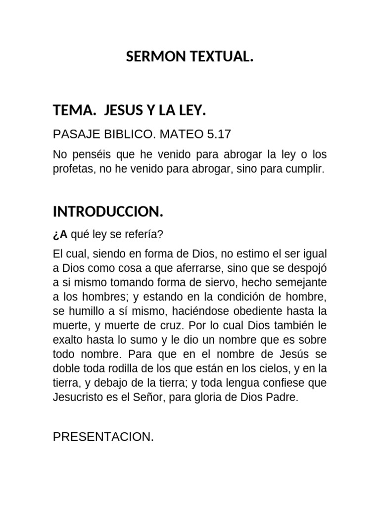 Sermon Textual 1 | PDF