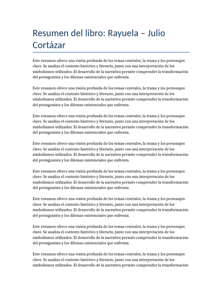 Rayuela | PDF | Narrativa