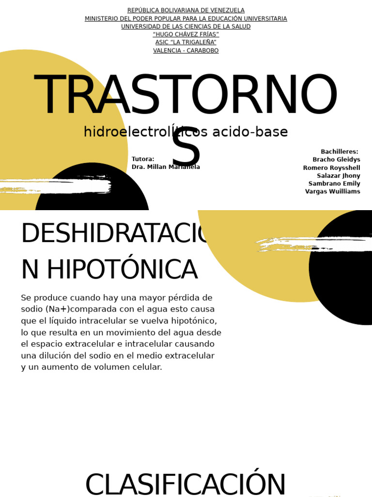 Trastornos Hidroelectroliticos y Acido Base | PDF | Potasio | Química