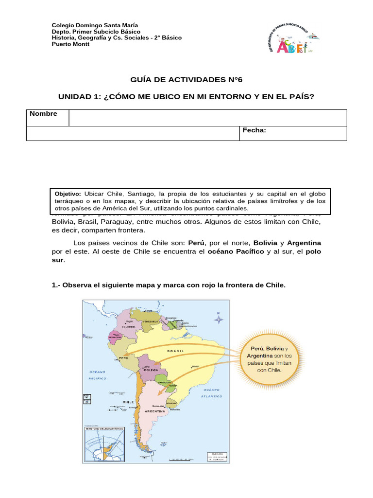 Guía N°6 - Hist - 2°B | PDF | Chile | Américas