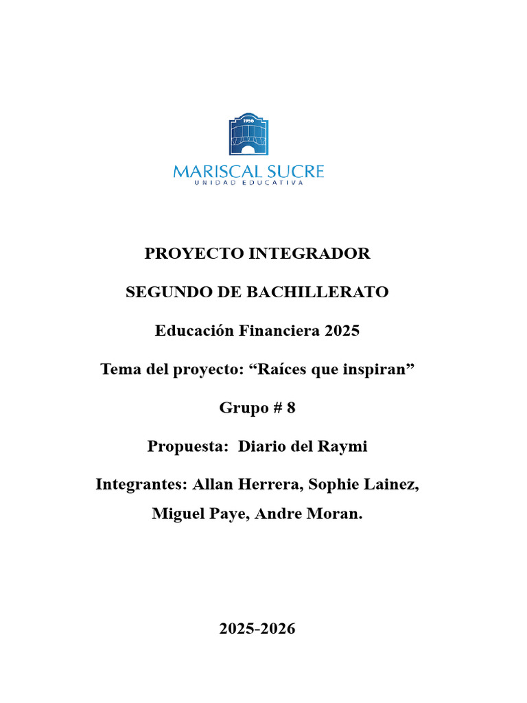 Copia de Cover Page For Interdisciplinary Project | PDF | Ecuador