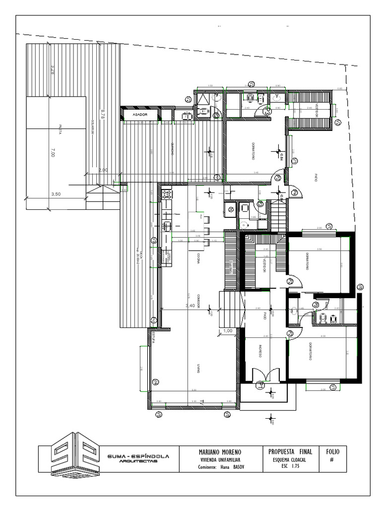 Planos de casa de 150 m2 en una planta | PDF