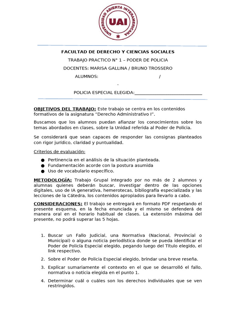 TP n1 Derecho Administrativo | PDF