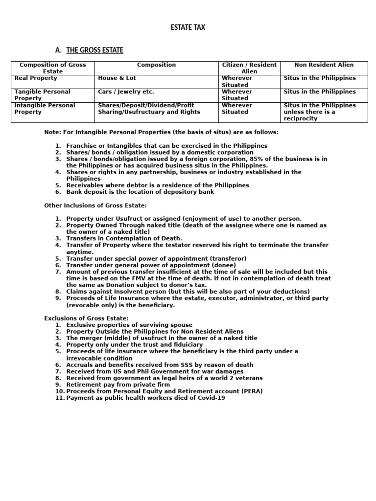 The Gross Estate | PDF | Life Insurance | Estate Tax In The United States