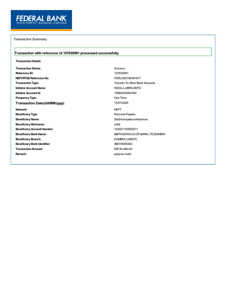 Initiate Single Entry Payment Summary | PDF