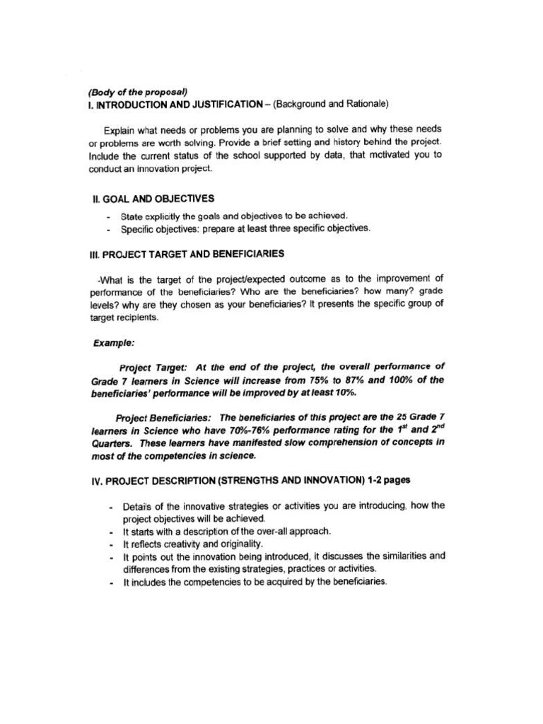 Project Proposal Format | PDF