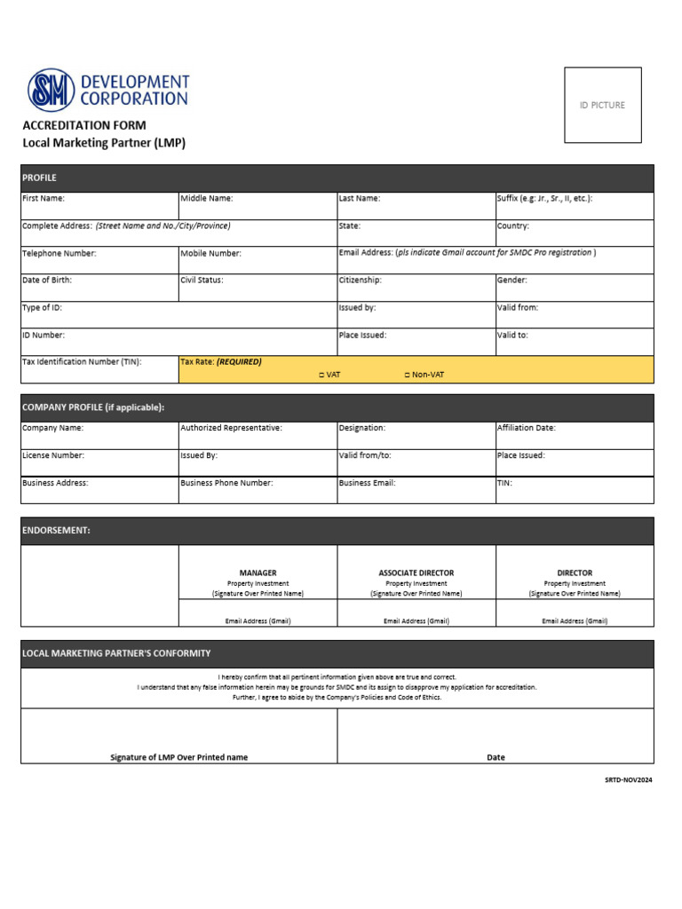 LMP Accreditation Form Nov2024 | PDF | Confidentiality | Consent