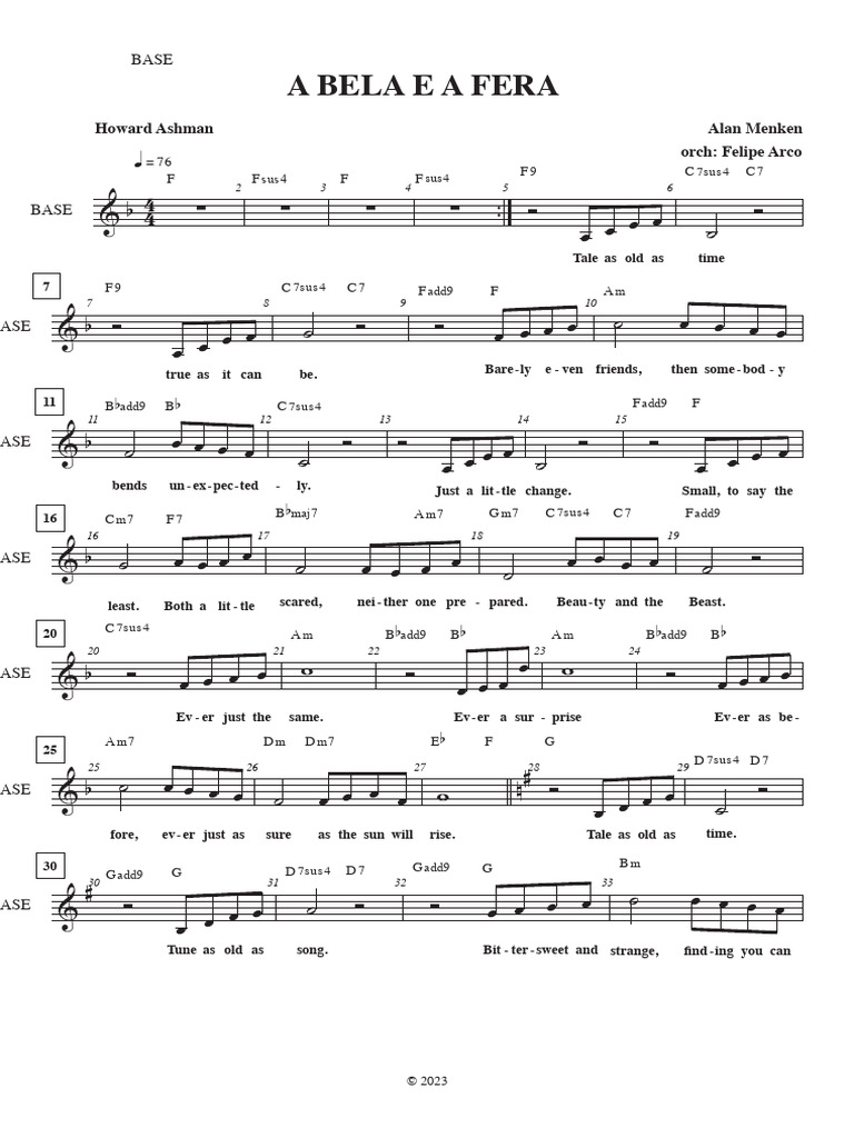 7 Bela e A Fera - Base | PDF