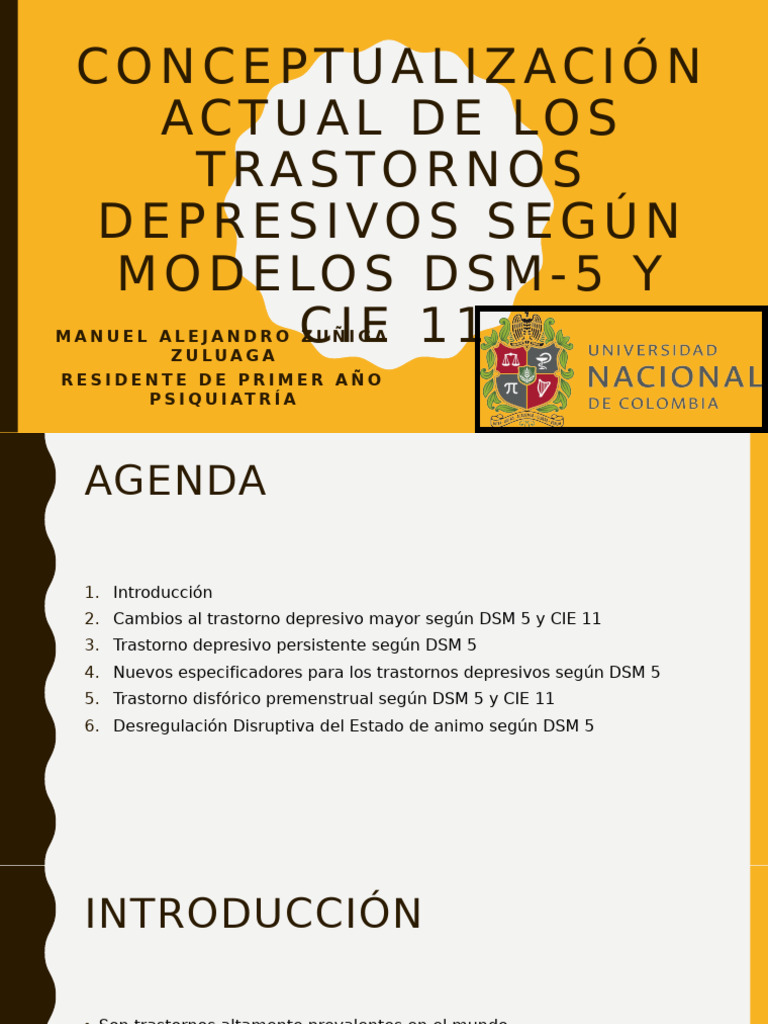Conceptualizacion Trastornos Depresivos DSM 5 CIE 11 | PDF | Manual Diagnóstico y Estadístico de ...
