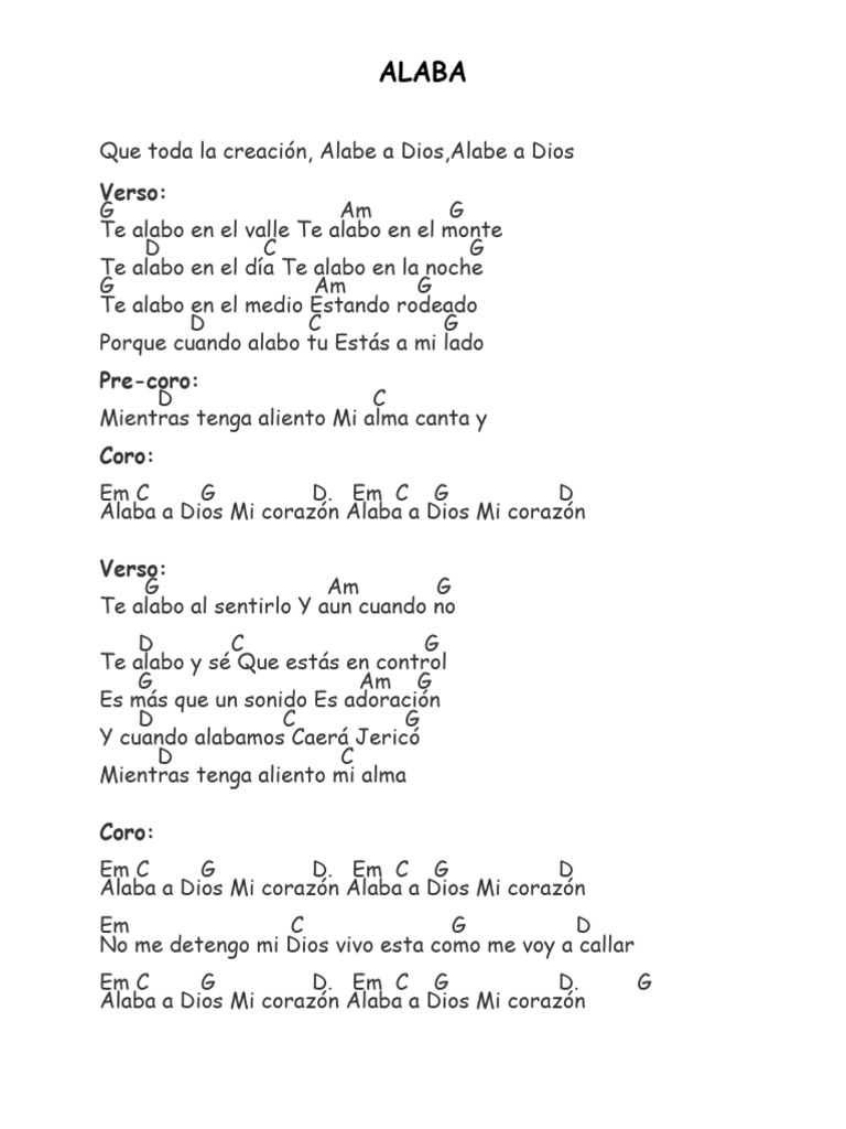 Alaba A Dios | PDF