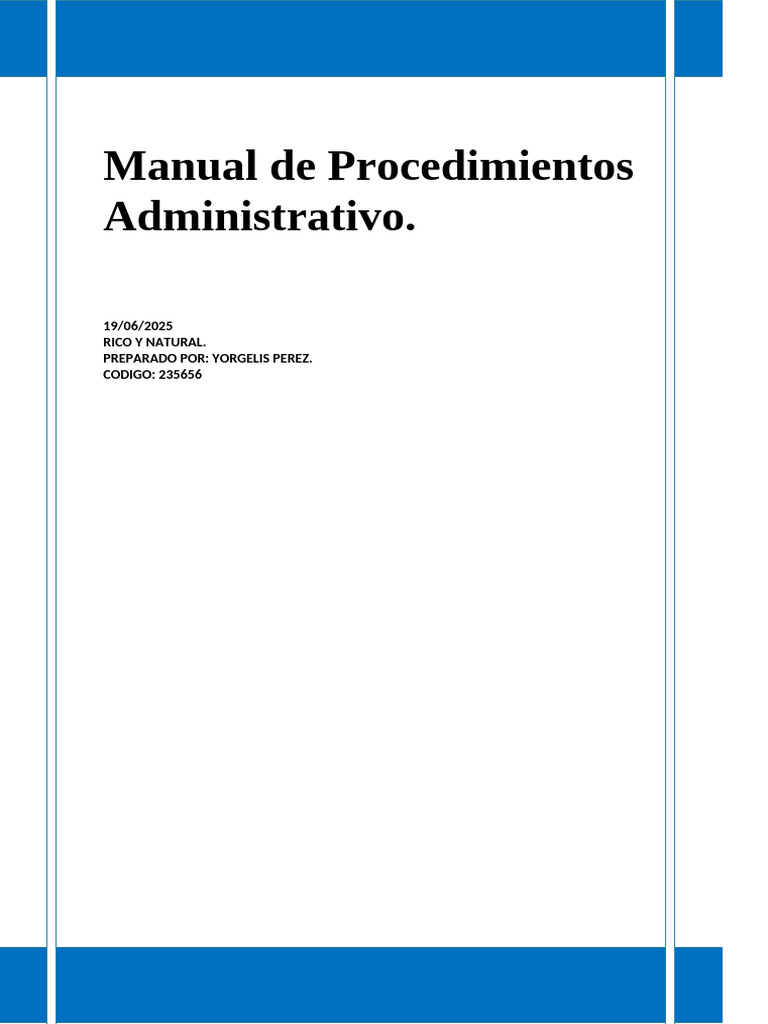 Manual de Procedimientos Administrativo. 2 | PDF | Cuentas por pagar | Contabilidad