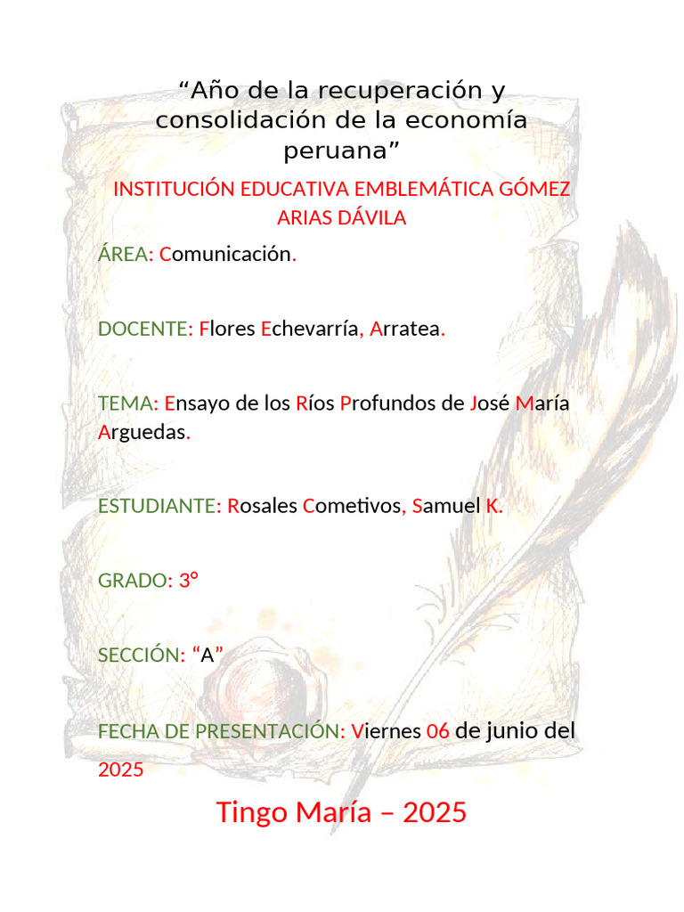 Año de La Recuperación y Consolidación de La Economía Peruana | PDF