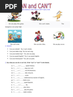 Grammar Practice Modals Can and Cant Worksheet | PDF | Linguistics