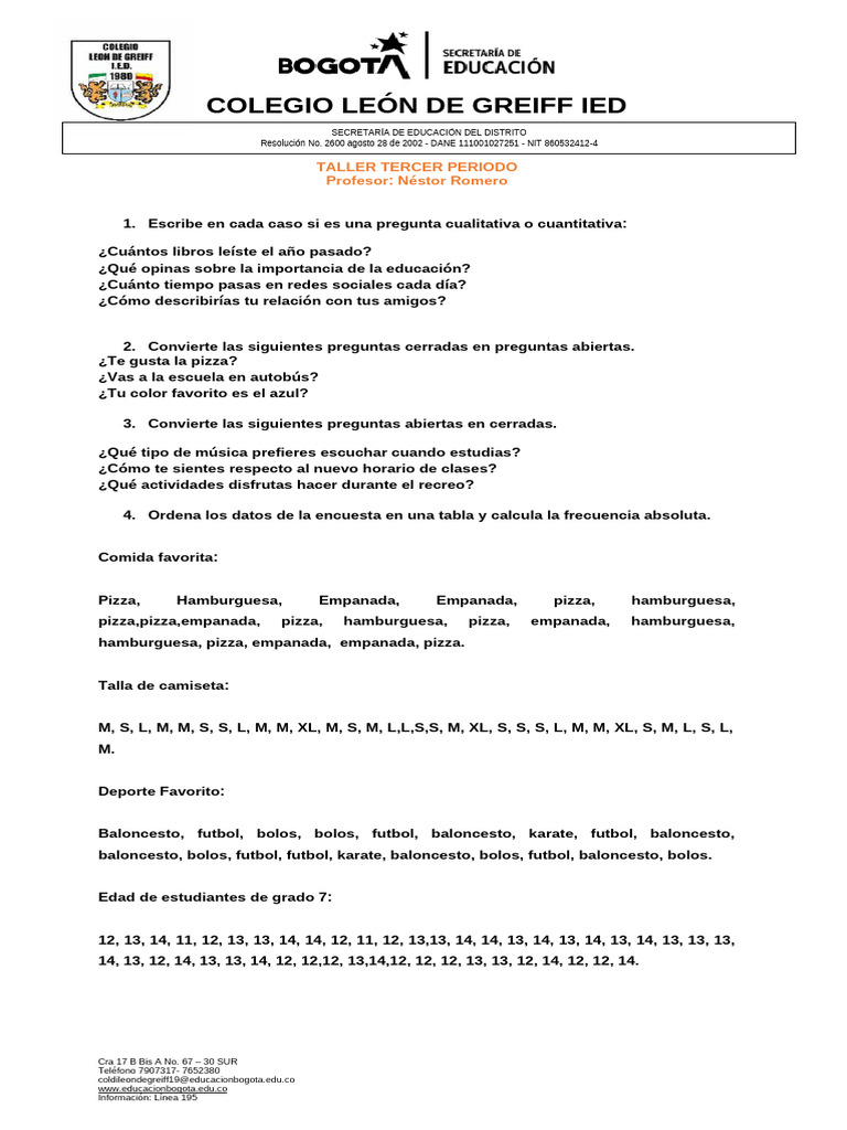 Taller 3 Periodo 67 | PDF