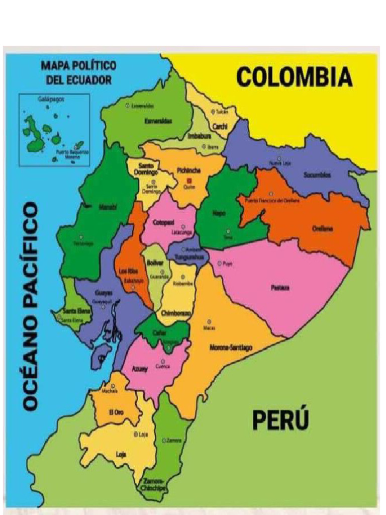 Mapa Político Del Ecuador | PDF