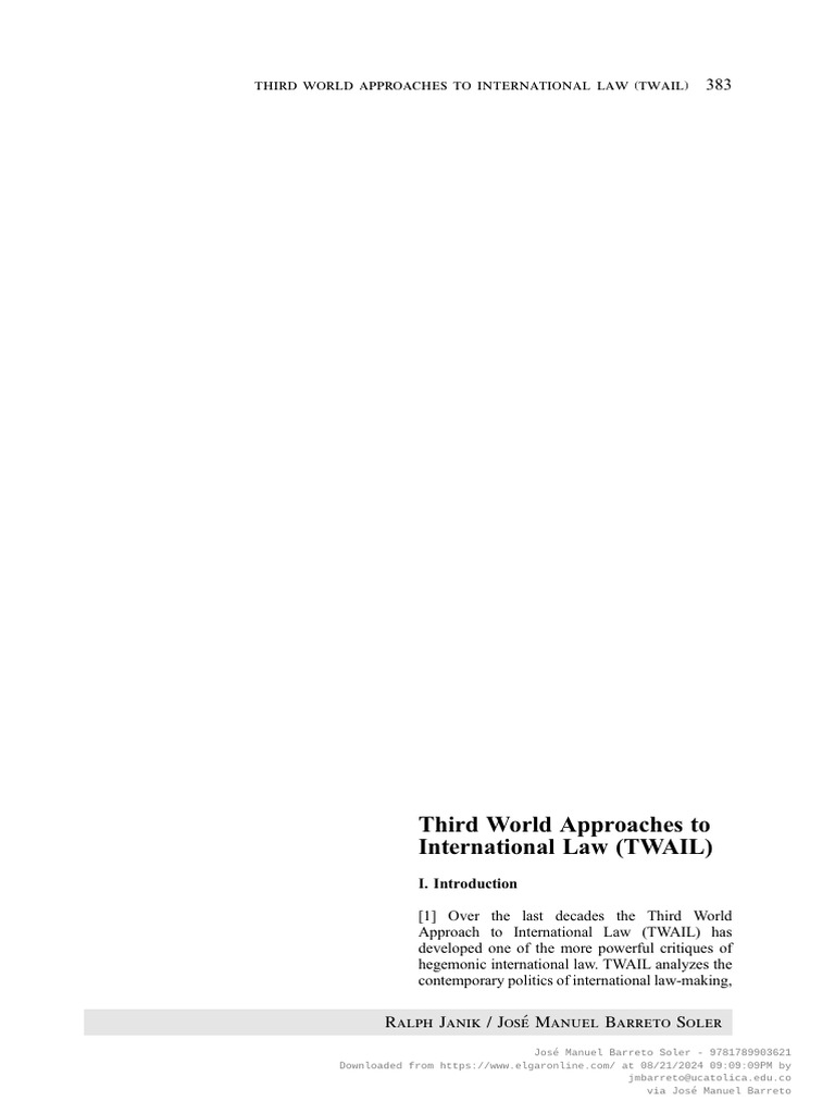 Barreto - TWAIL and Human Rights - Elgar Encyclopedia of Human Rights ...