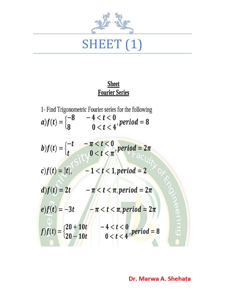 Sheet 1 PDF | PDF