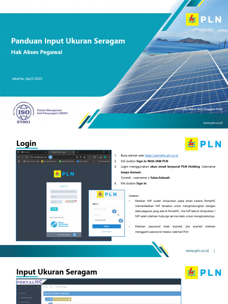 Panduan Ukuran Seragam PLN 2023 | PDF