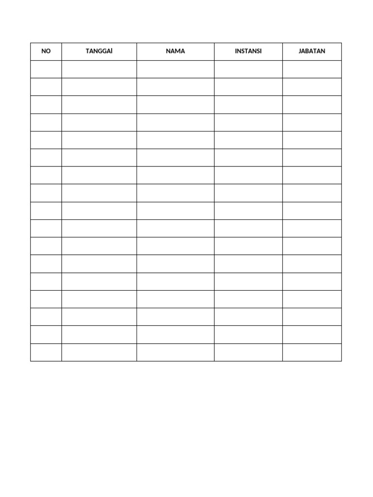 Form Buku Surat Masuk, Keluar, Tamu | PDF