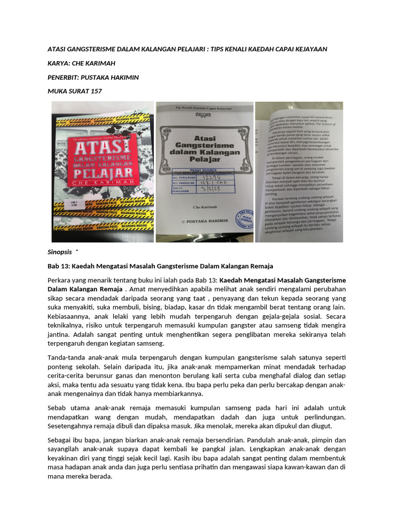 Tips Atasi Gangsterisme Remaja | PDF