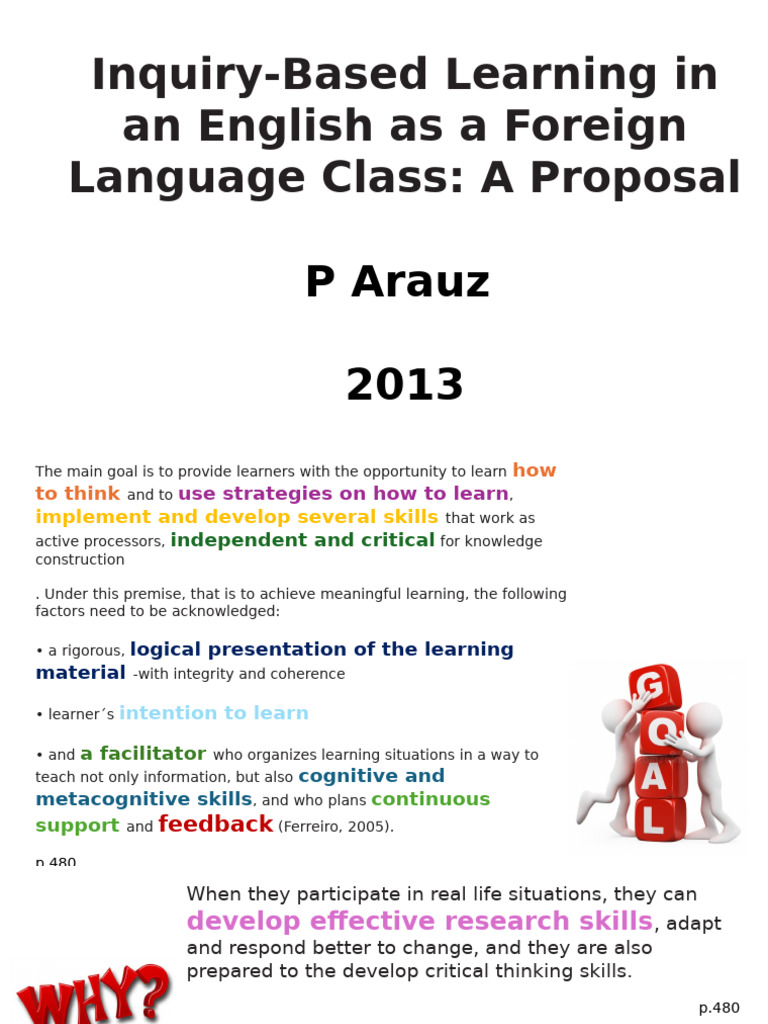 Inquiry-Based Learning in EFL Classrooms | PDF | Learning | Inquiry ...