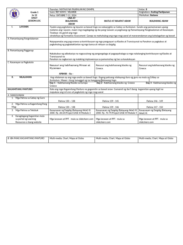 Final AP8 2nd LC Week 1 | PDF