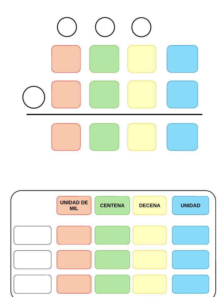 Plantilla Matematicas para Trabajar Valor Posicional | PDF