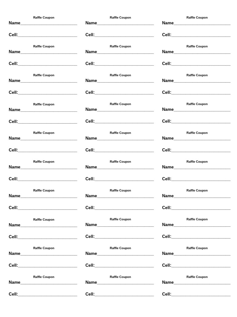 Raffle Coupon English | PDF