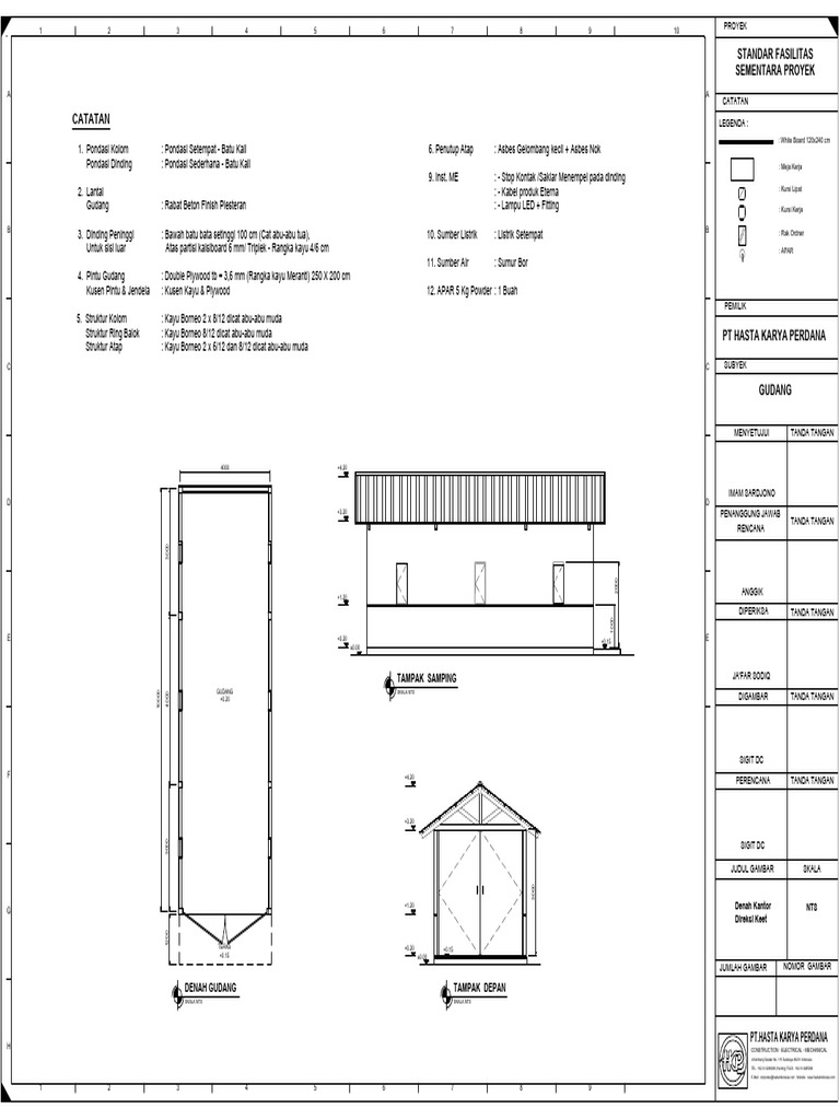 Rencana Gudang Material | PDF