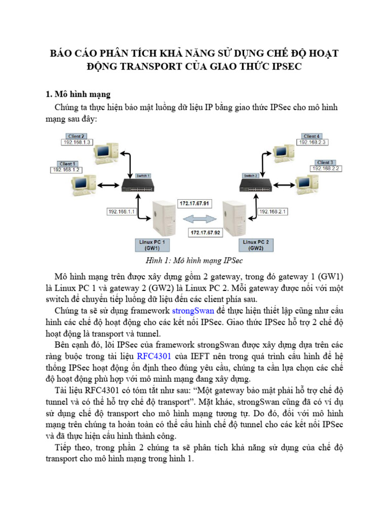 IPSec Transport Mode | PDF