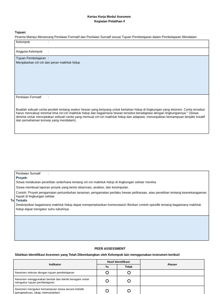 LK Modul 4 KP4 Asesmen PM | PDF