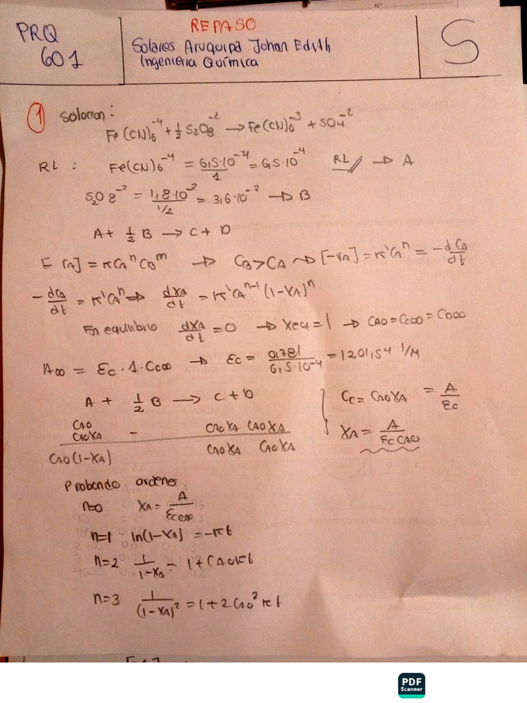 Repaso Reactores | PDF