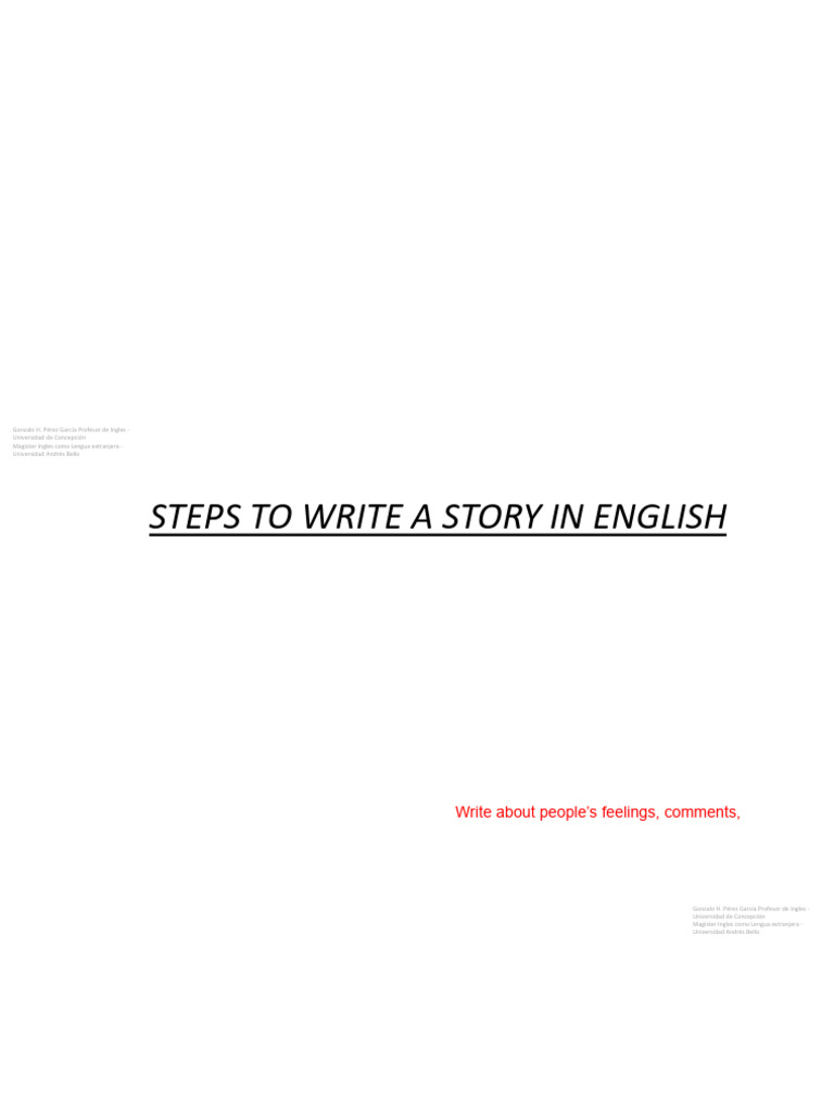Steps to Write an Engaging Story | PDF