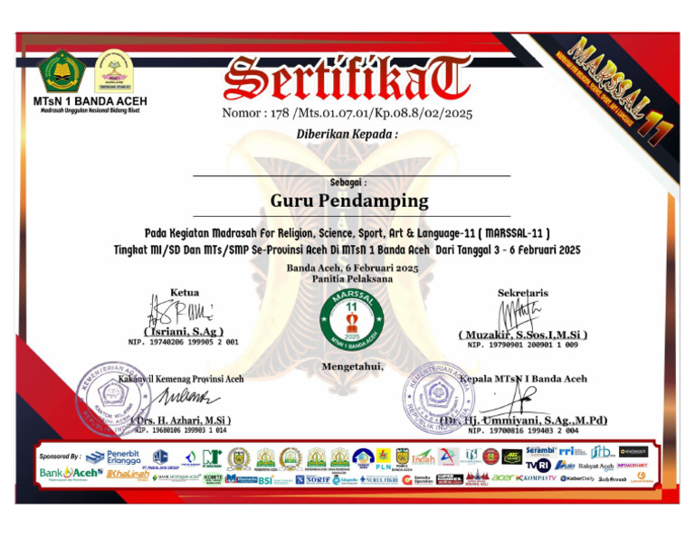 E-Sertifikat Guru Pendamping | PDF