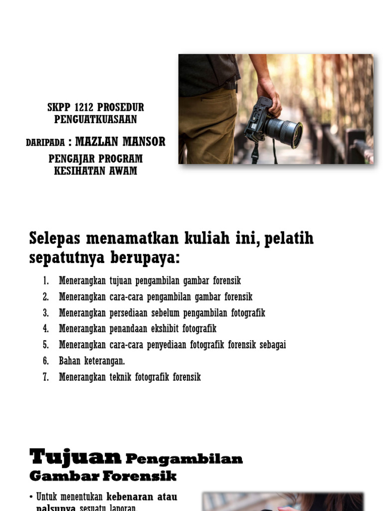 Pengambilan Gambar Forensik | PDF