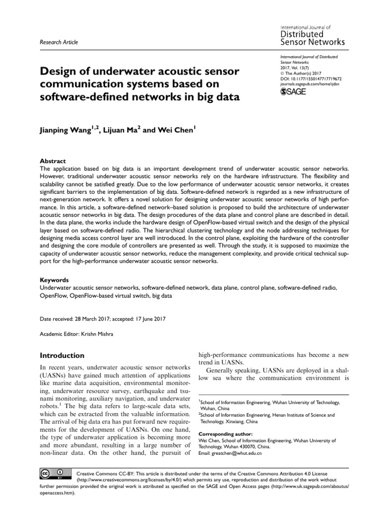 Design of Underwater Acoustic Sensor Communication | PDF | Computer ...