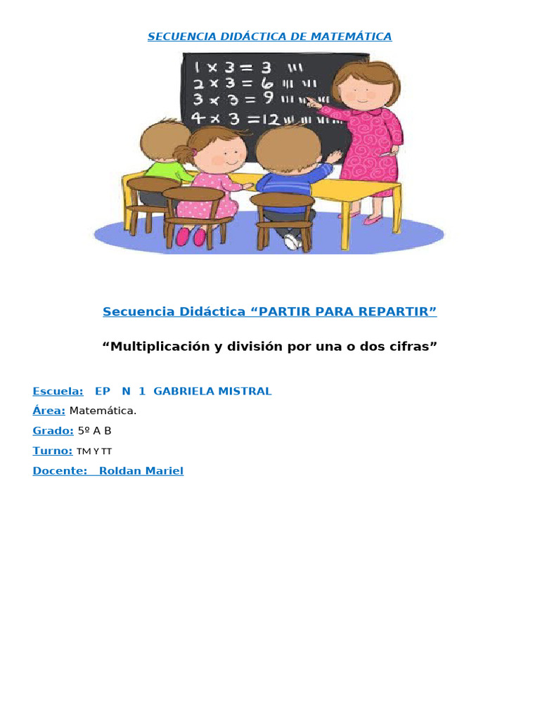 Multiplicación y División | PDF