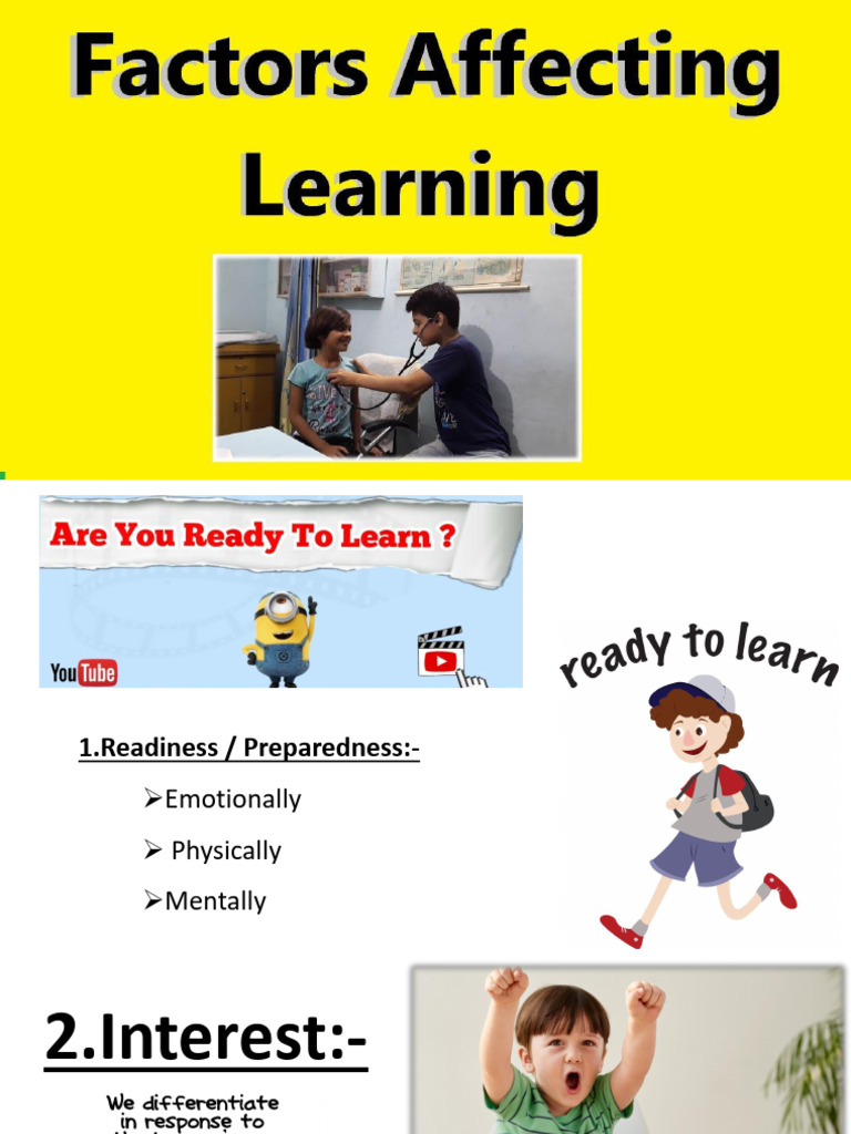 Factors Affecting Learning | PDF