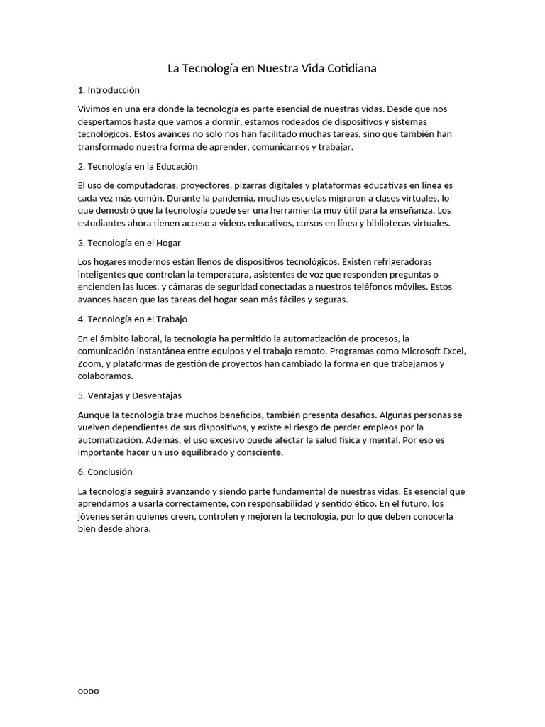 Impacto de la Tecnología en la Vida Diaria | PDF