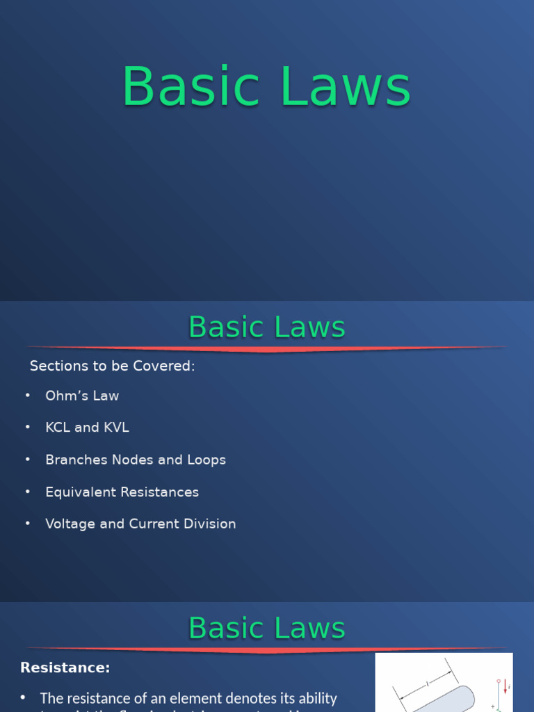 Chapter 2 Presentation | PDF | Electrical Network | Series And Parallel Circuits