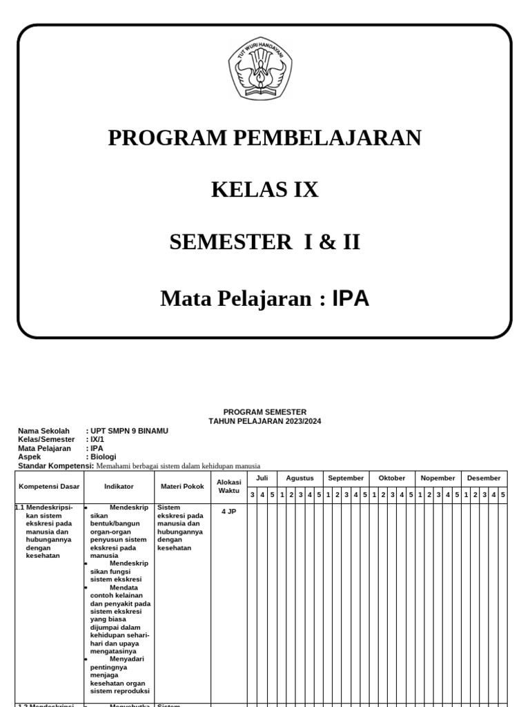 Prota Prosem 2023_2024 | PDF