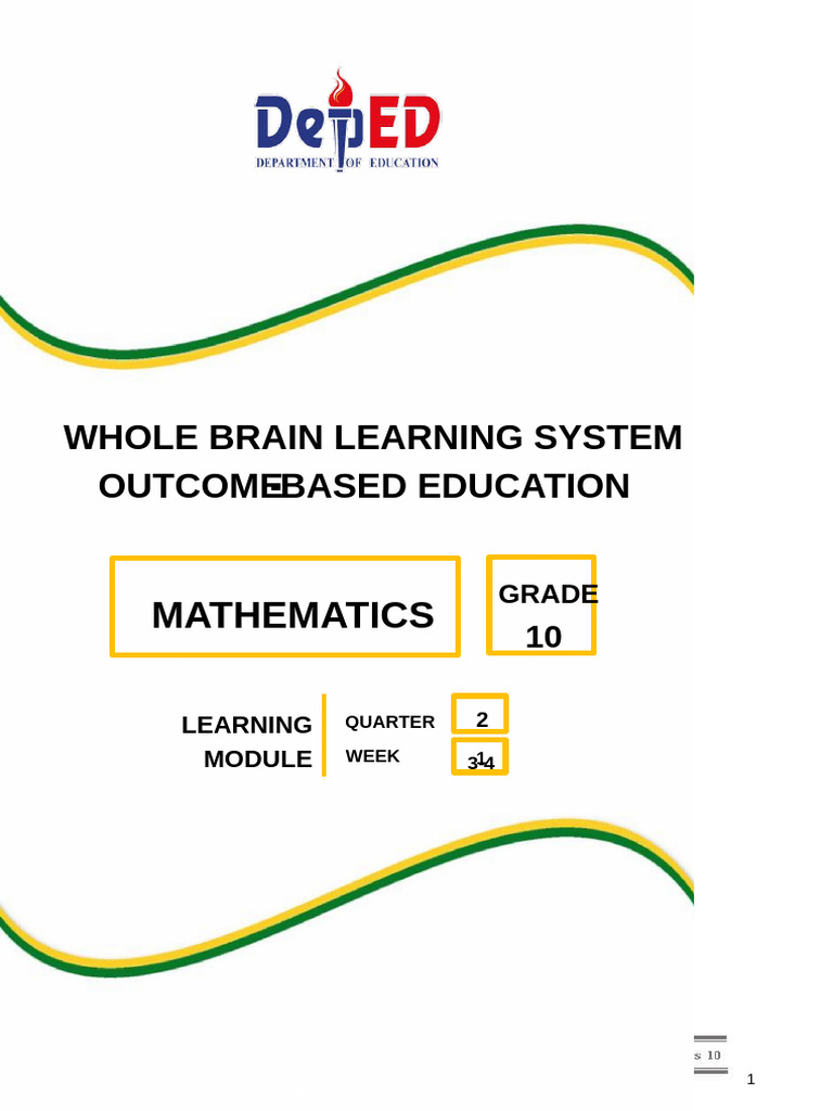 GR10 - Math - Q2 - W3-4-Module - MSV | PDF | Circle | Perpendicular