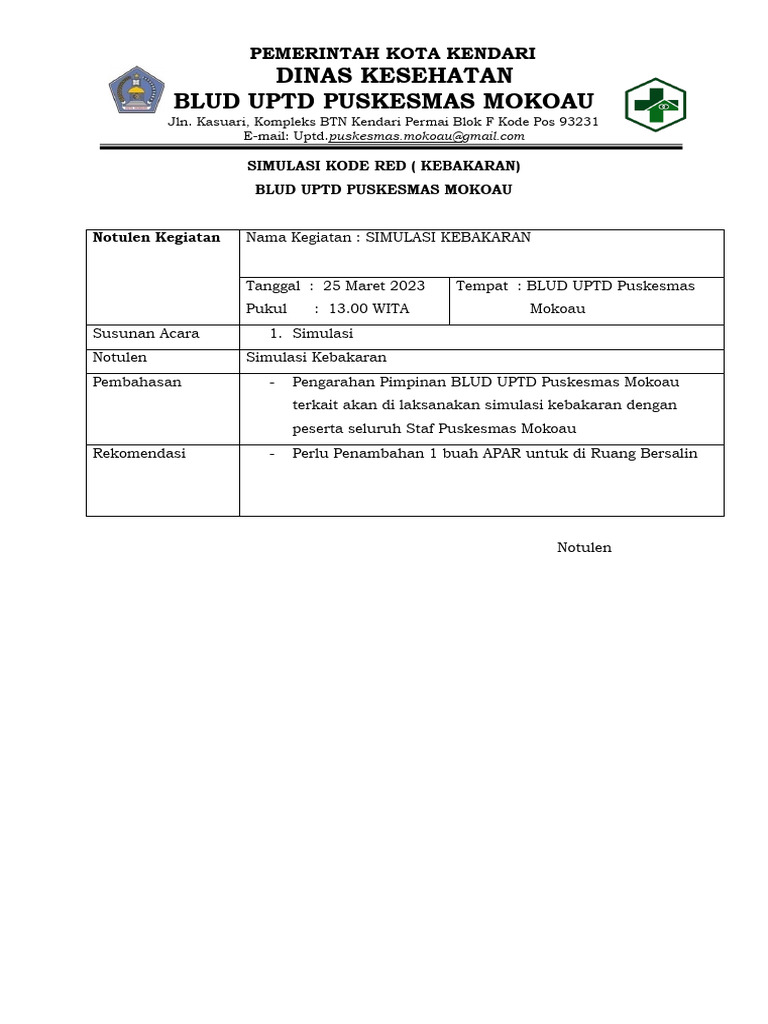 1.4.5c Simulasi Kode Red | PDF