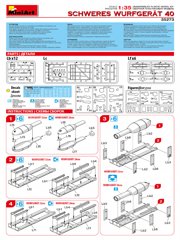 Miniart 35273 SCHWERES WURFGERÄT 40 | PDF