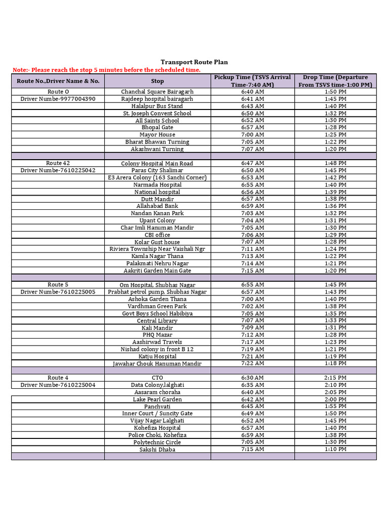 Bus Route 29 Schedule and Stops | PDF