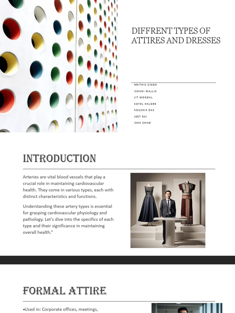 Types of Attires for Various Occasions | PDF