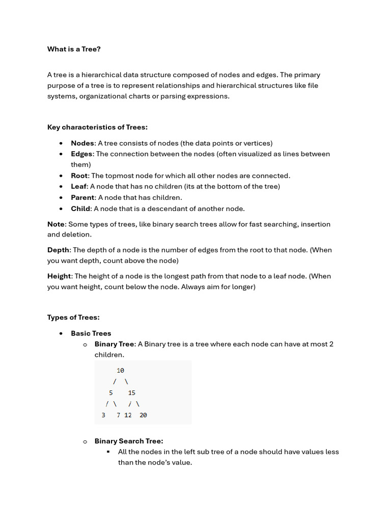 Trees Data Structure - Day 1 | PDF
