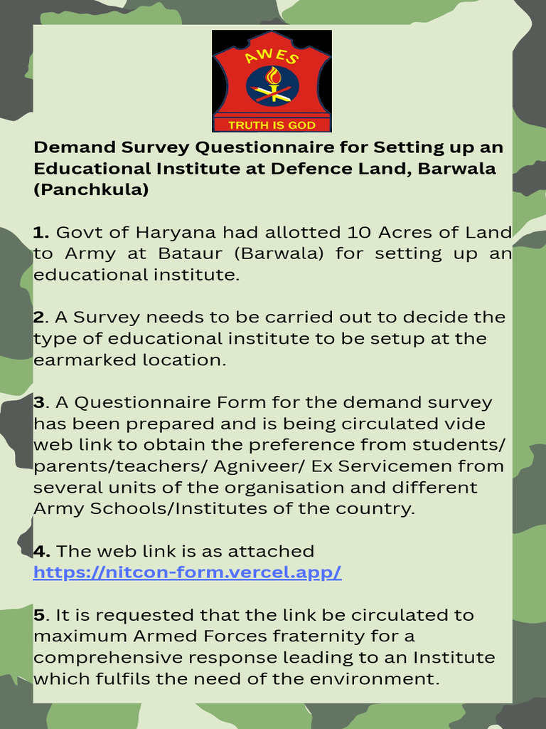 Survey - Army College | PDF